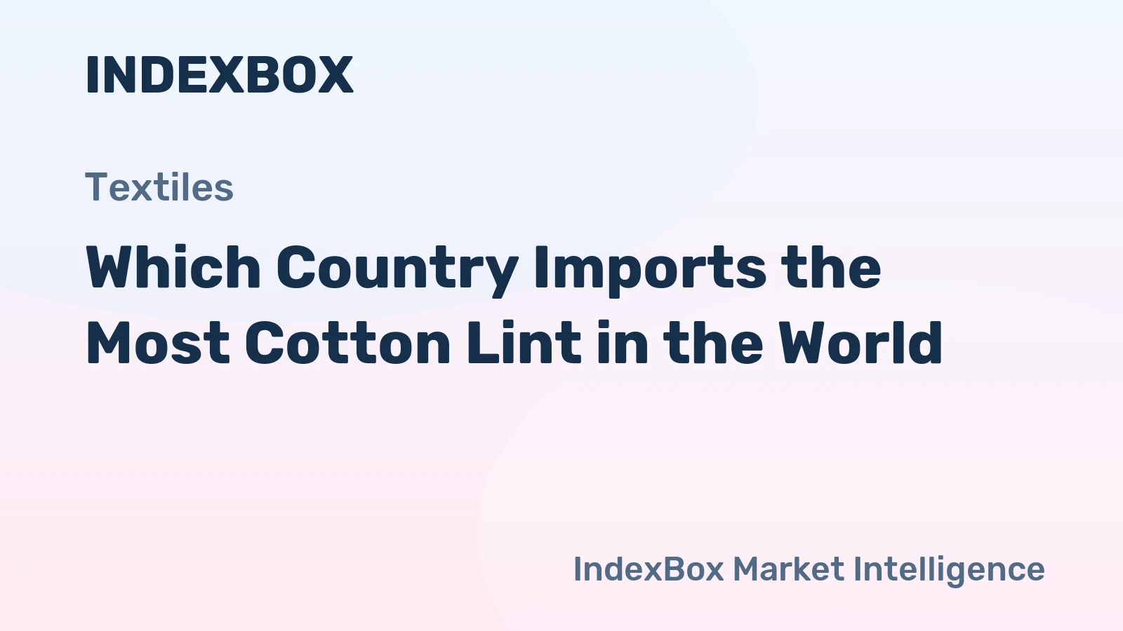 Which Country Imports the Most Cotton Lint in the World?