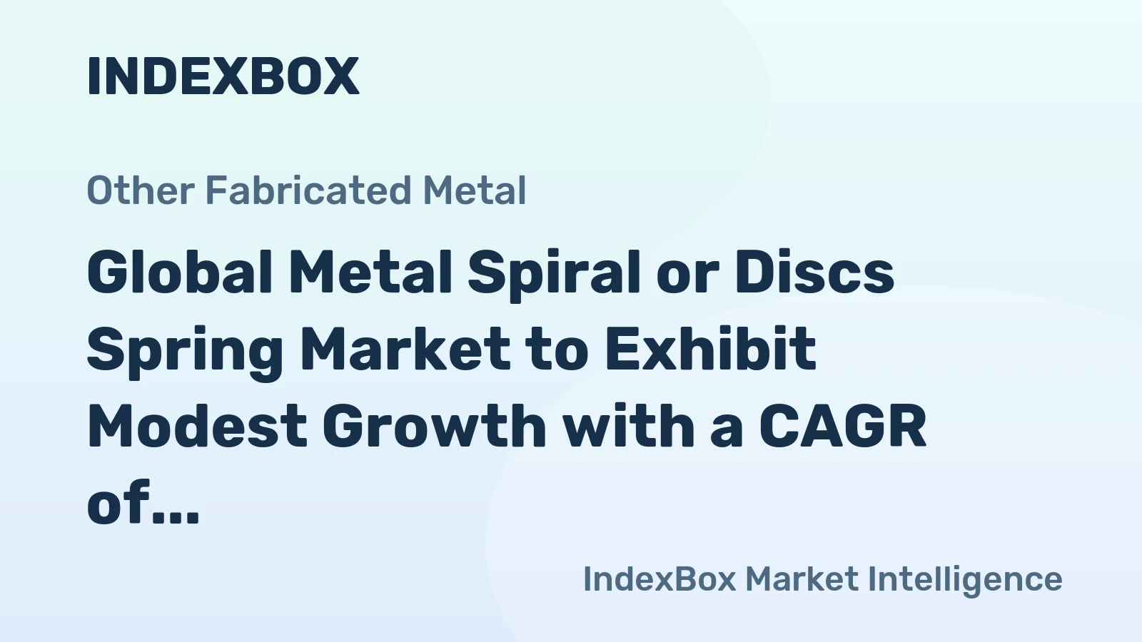 Global Metal Spiral or Discs Spring Market to Exhibit Modest Growth with a CAGR of +0.7% from 2024 to 2035