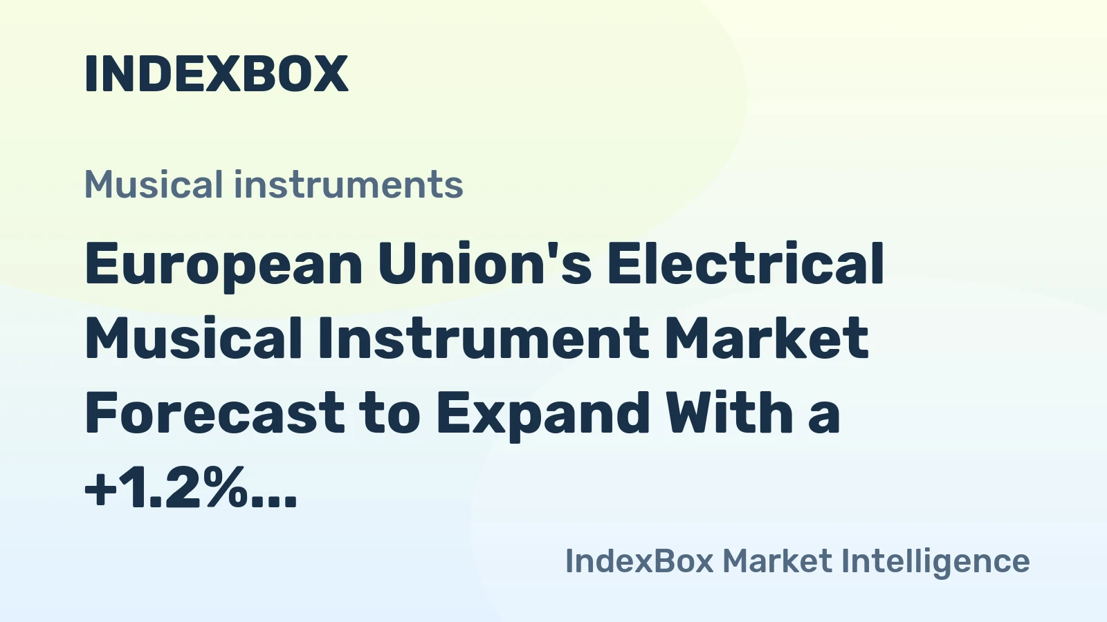 European Union's Electrical Musical Instrument Market Forecast to Expand With a +1.2% CAGR Through 2035