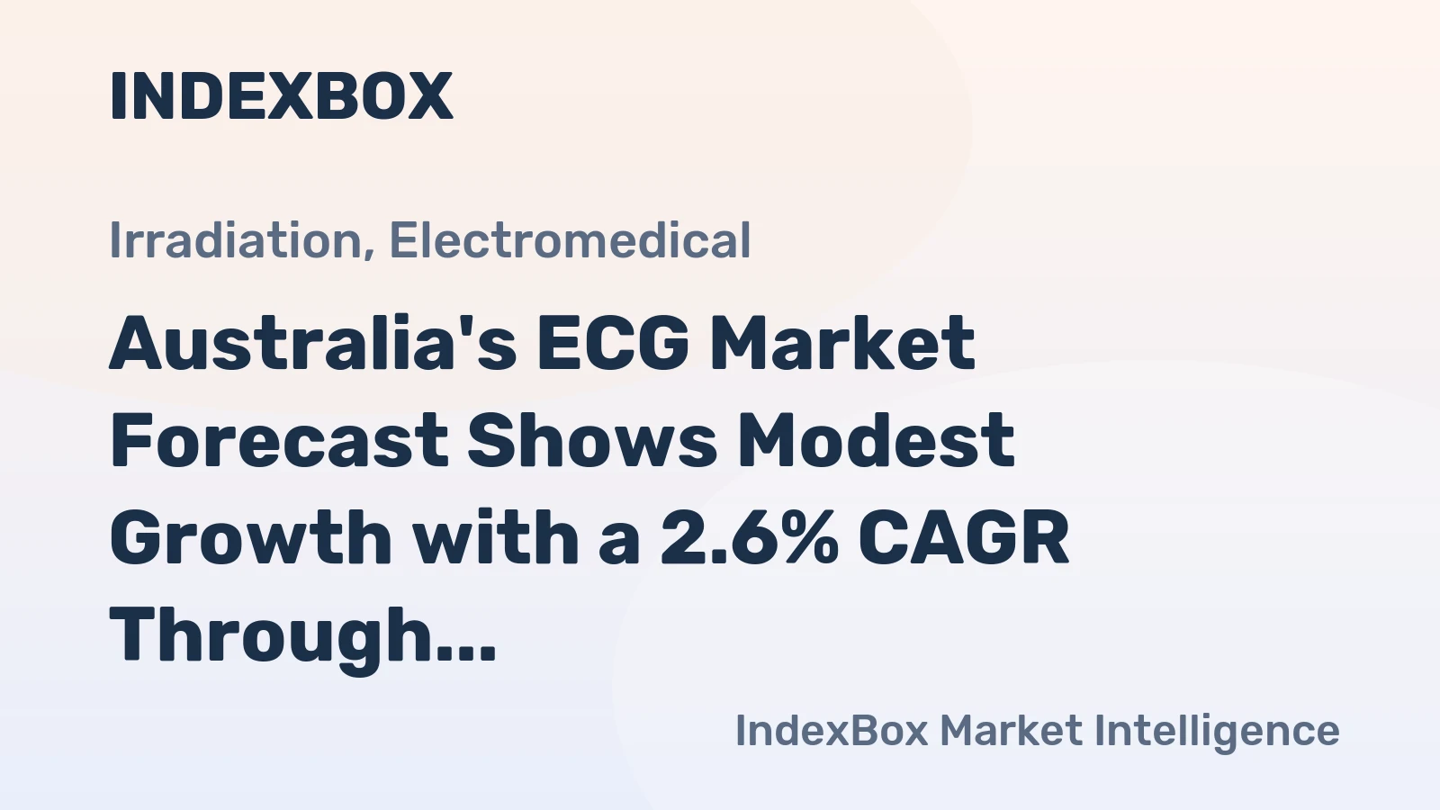 Australia's ECG Market Forecast Shows Modest Growth with a 2.6% CAGR Through 2035
