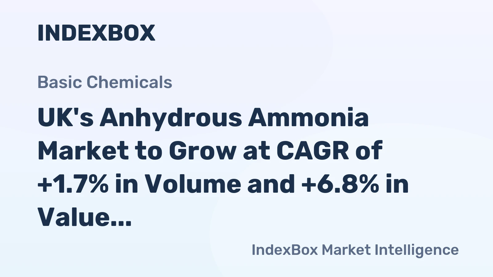 UK's Anhydrous Ammonia Market to Grow at CAGR of +1.7% in Volume and +6.8% in Value from 2024 to 2035