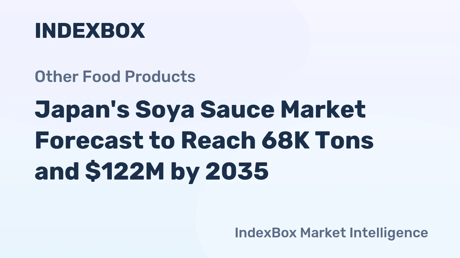 Japan's Soya Sauce Market Forecast to Reach 68K Tons and $122M by 2035