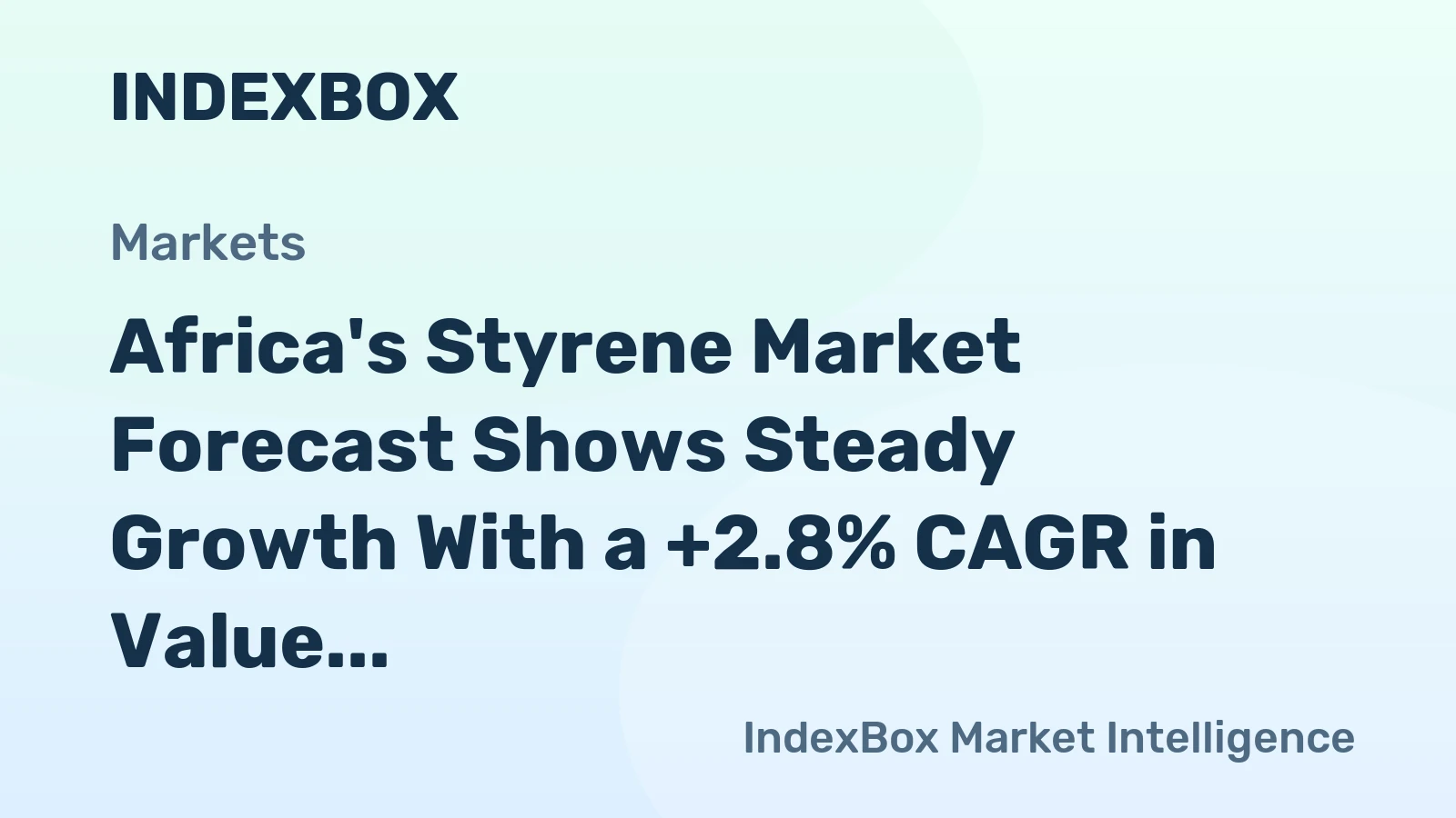 Africa's Styrene Market Forecast Shows Steady Growth With a +2.8% CAGR in Value
