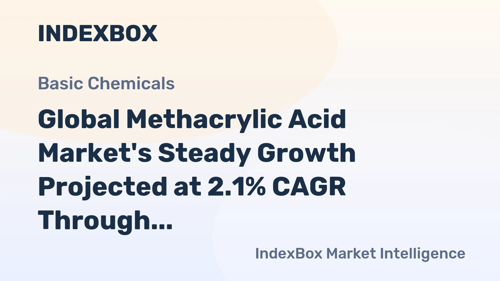 Global Methacrylic Acid Market's Steady Growth Projected at 2.1% CAGR Through 2035