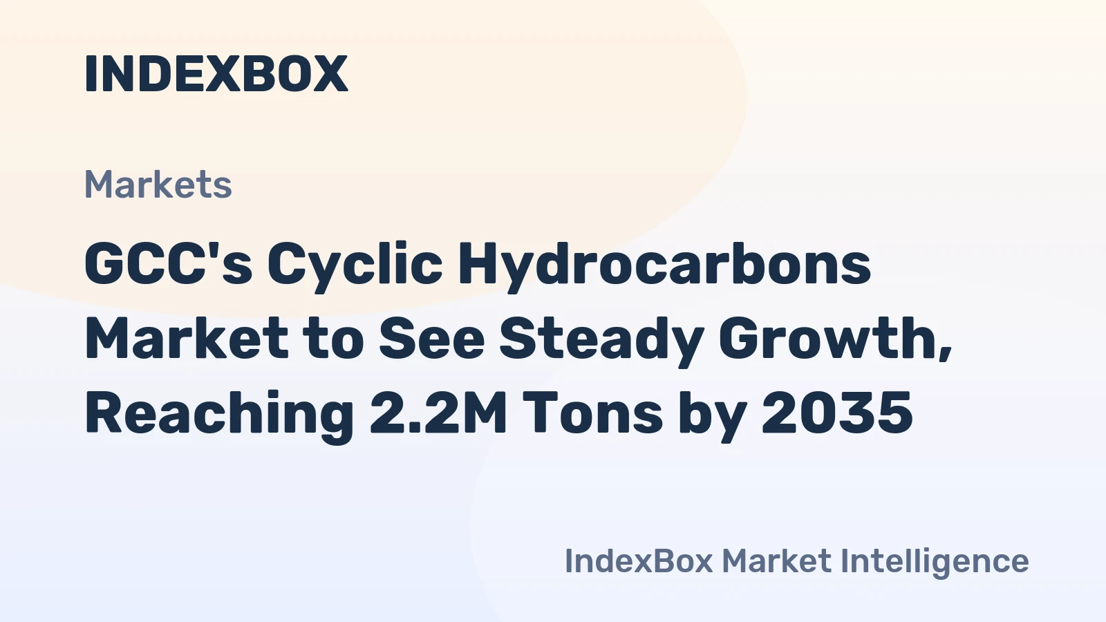 GCC's Cyclic Hydrocarbons Market to See Steady Growth, Reaching 2.2M Tons by 2035