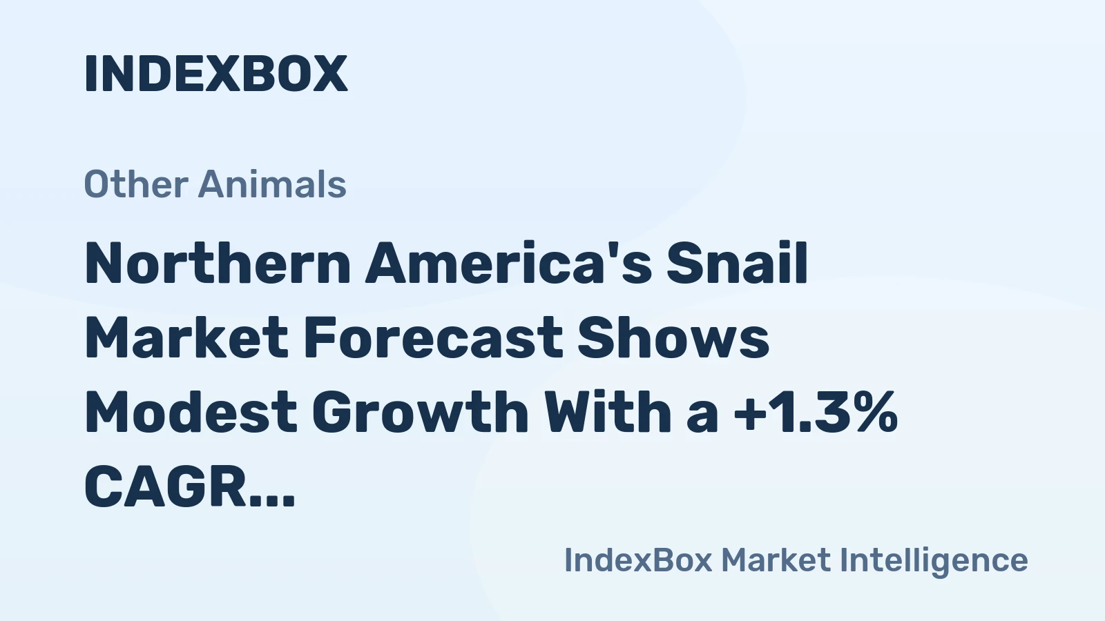 Northern America's Snail Market Forecast Shows Modest Growth With a +1.3% CAGR in Value