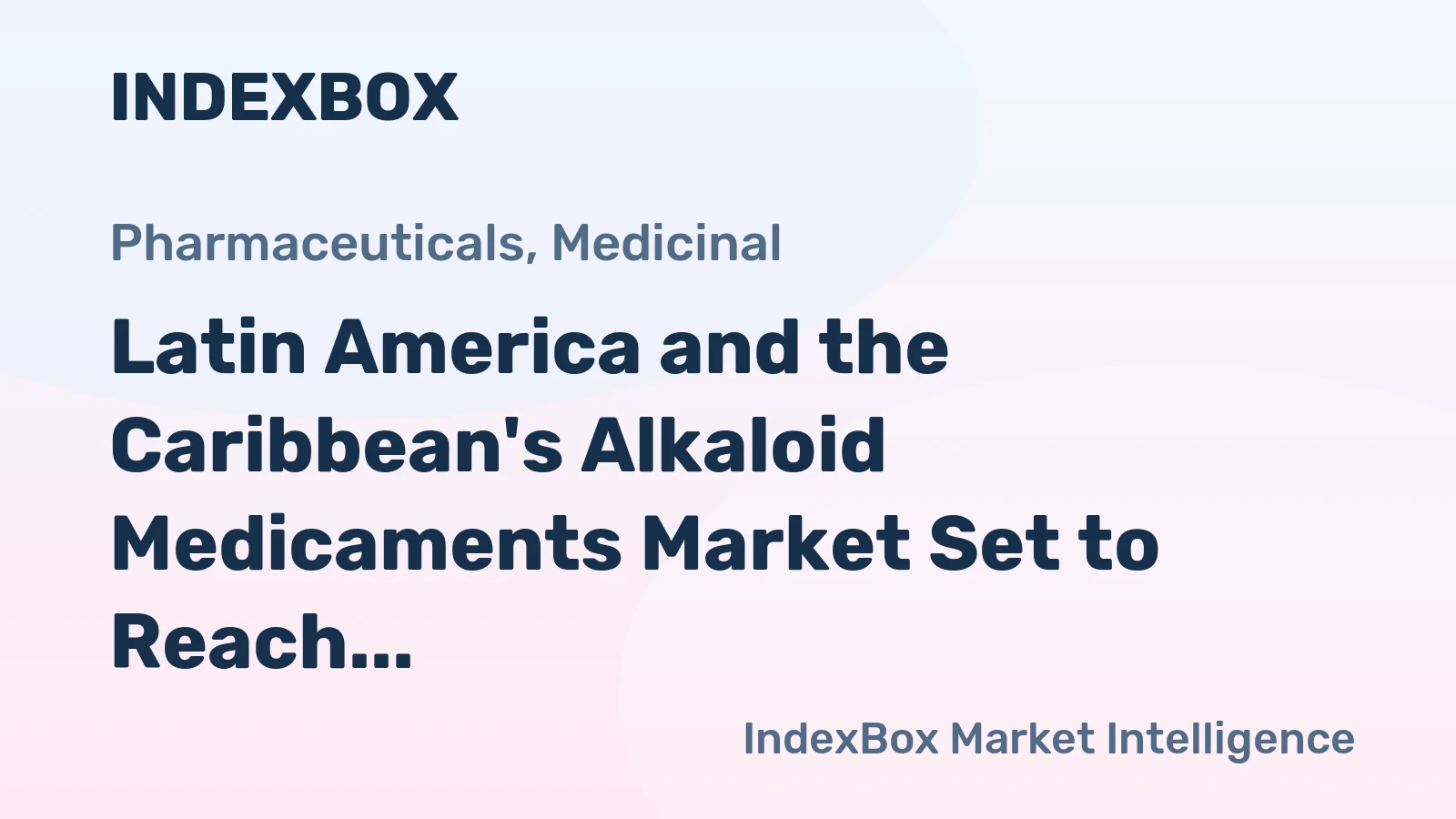 Latin America and the Caribbean's Alkaloid Medicaments Market Set to Reach 66K Tons and $3.5 Billion by 2035