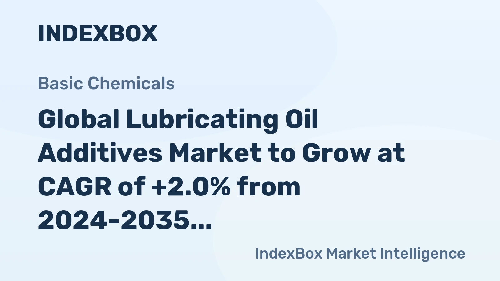 Global Lubricating Oil Additives Market to Grow at CAGR of +2.0% from 2024-2035, Reaching 31M Tons