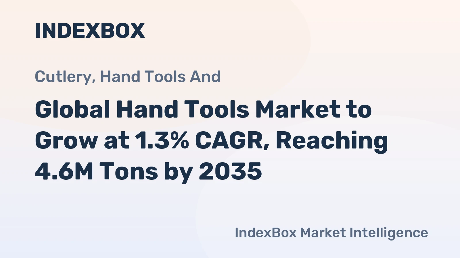 Global Hand Tools Market to Grow at 1.3% CAGR, Reaching 4.6M Tons by 2035