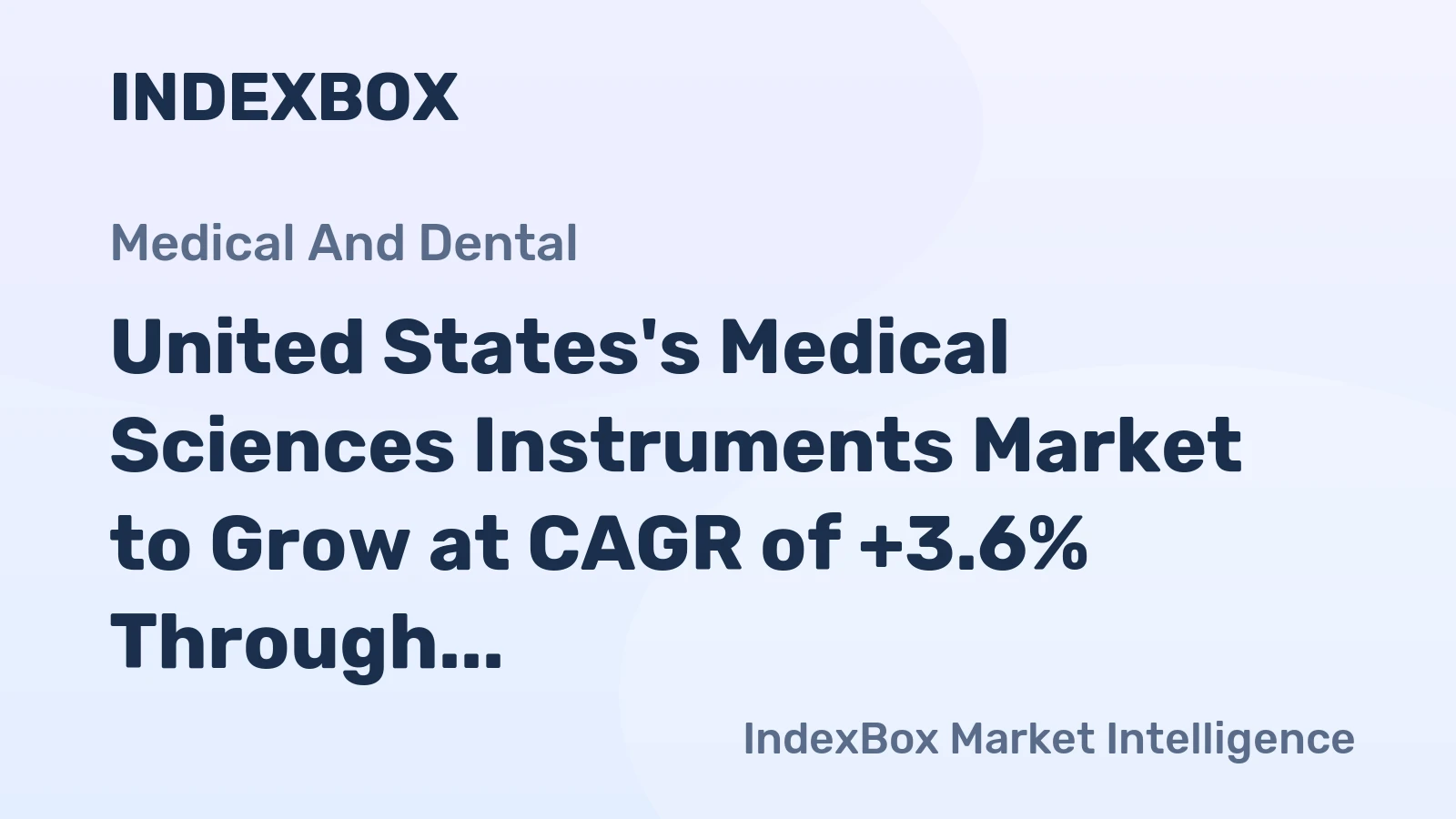 United States's Medical Sciences Instruments Market to Grow at CAGR of +3.6% Through 2035