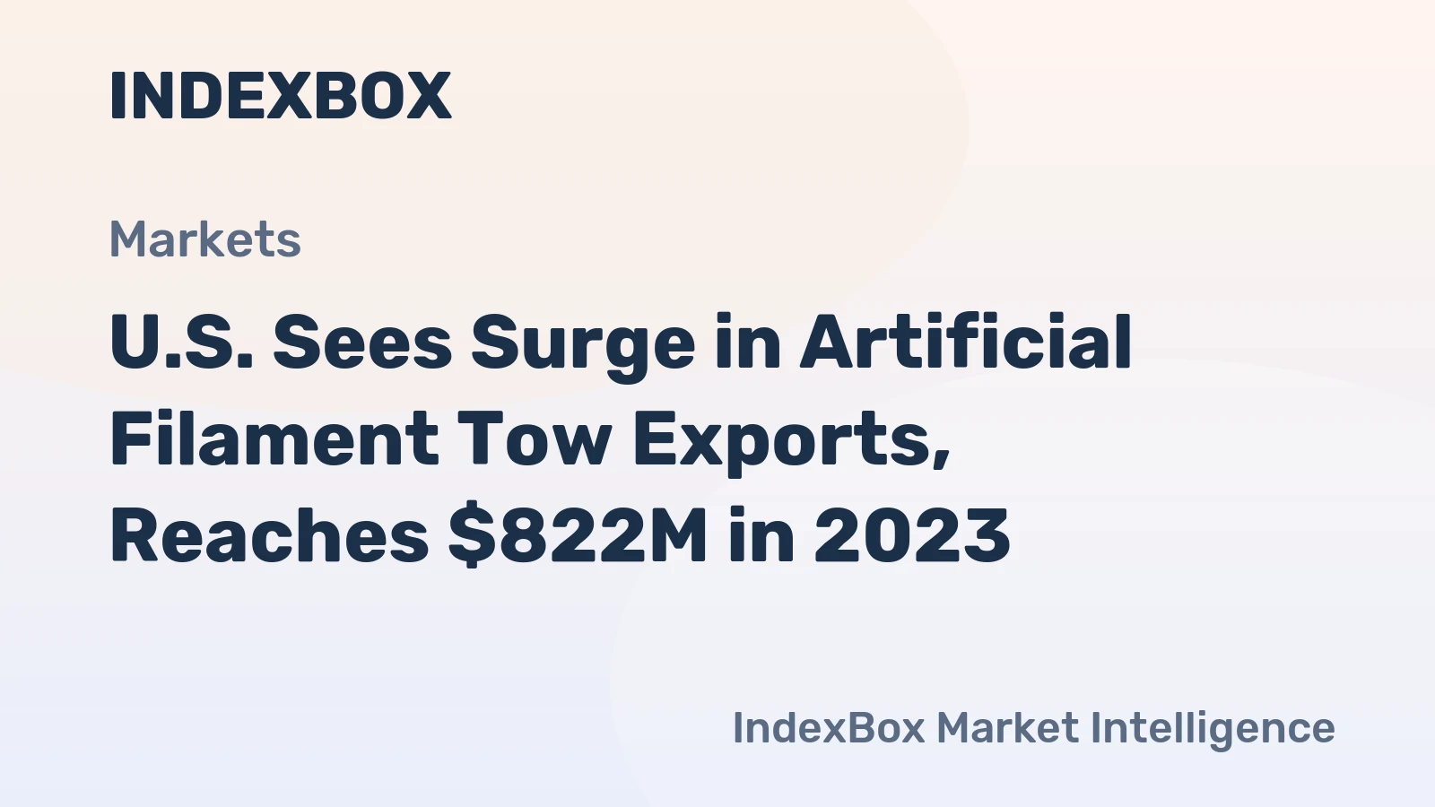 U.S. Sees Surge in Artificial Filament Tow Exports, Reaches $822M in 2023