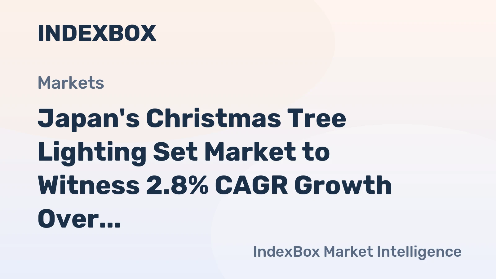 Japan's Christmas Tree Lighting Set Market to Witness 2.8% CAGR Growth Over Next Decade
