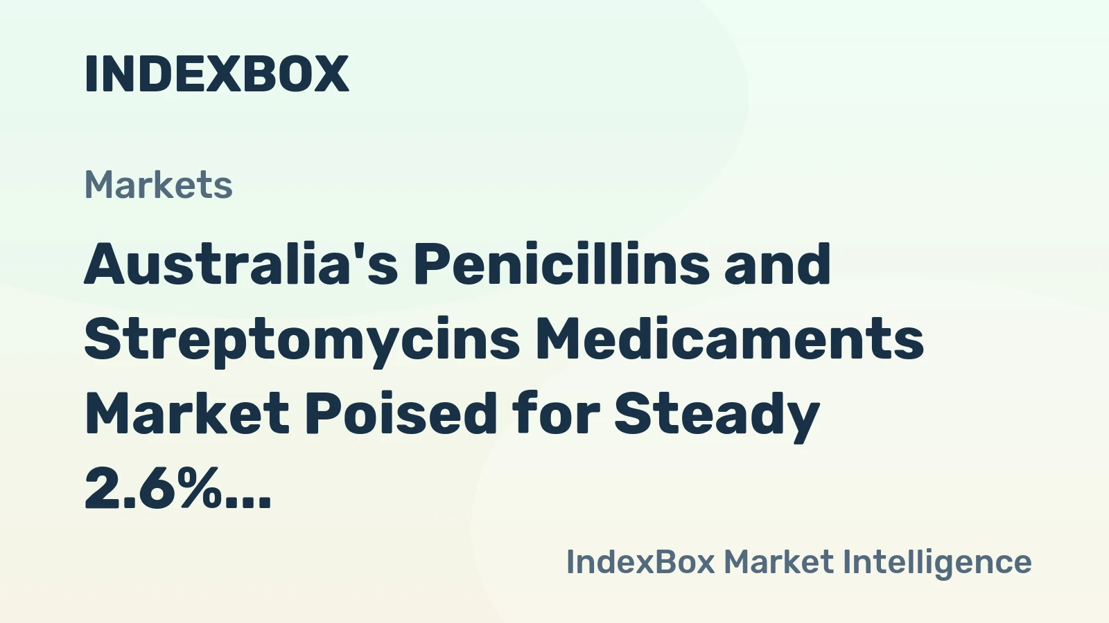 Australia's Penicillins and Streptomycins Medicaments Market Poised for Steady 2.6% CAGR Growth Through 2035