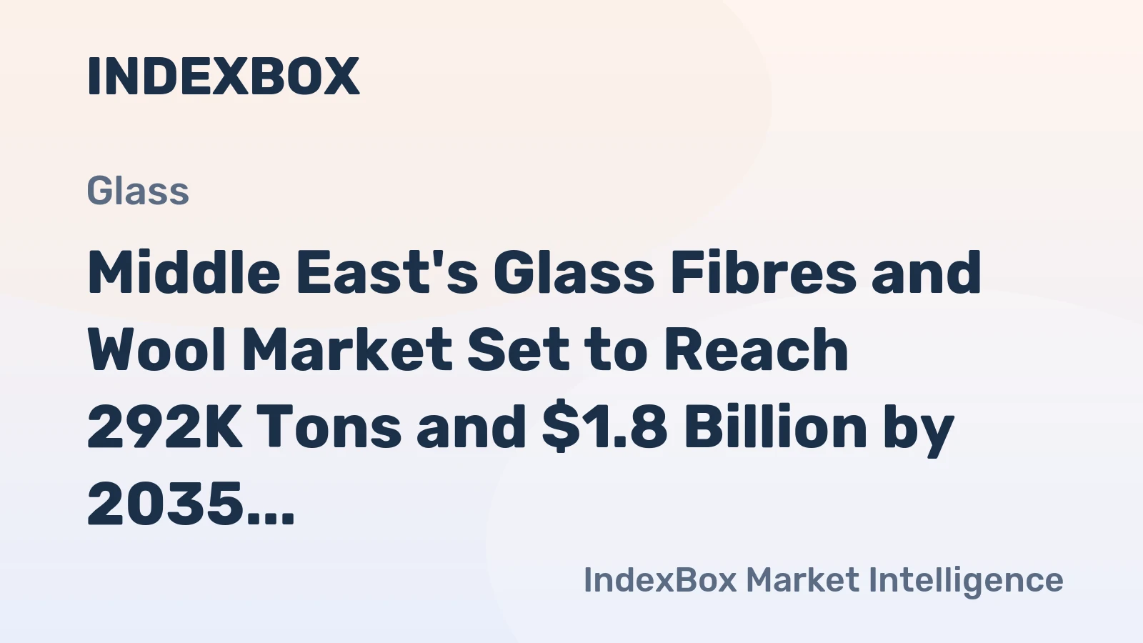 Middle East's Glass Fibres and Wool Market Set to Reach 292K Tons and $1.8 Billion by 2035