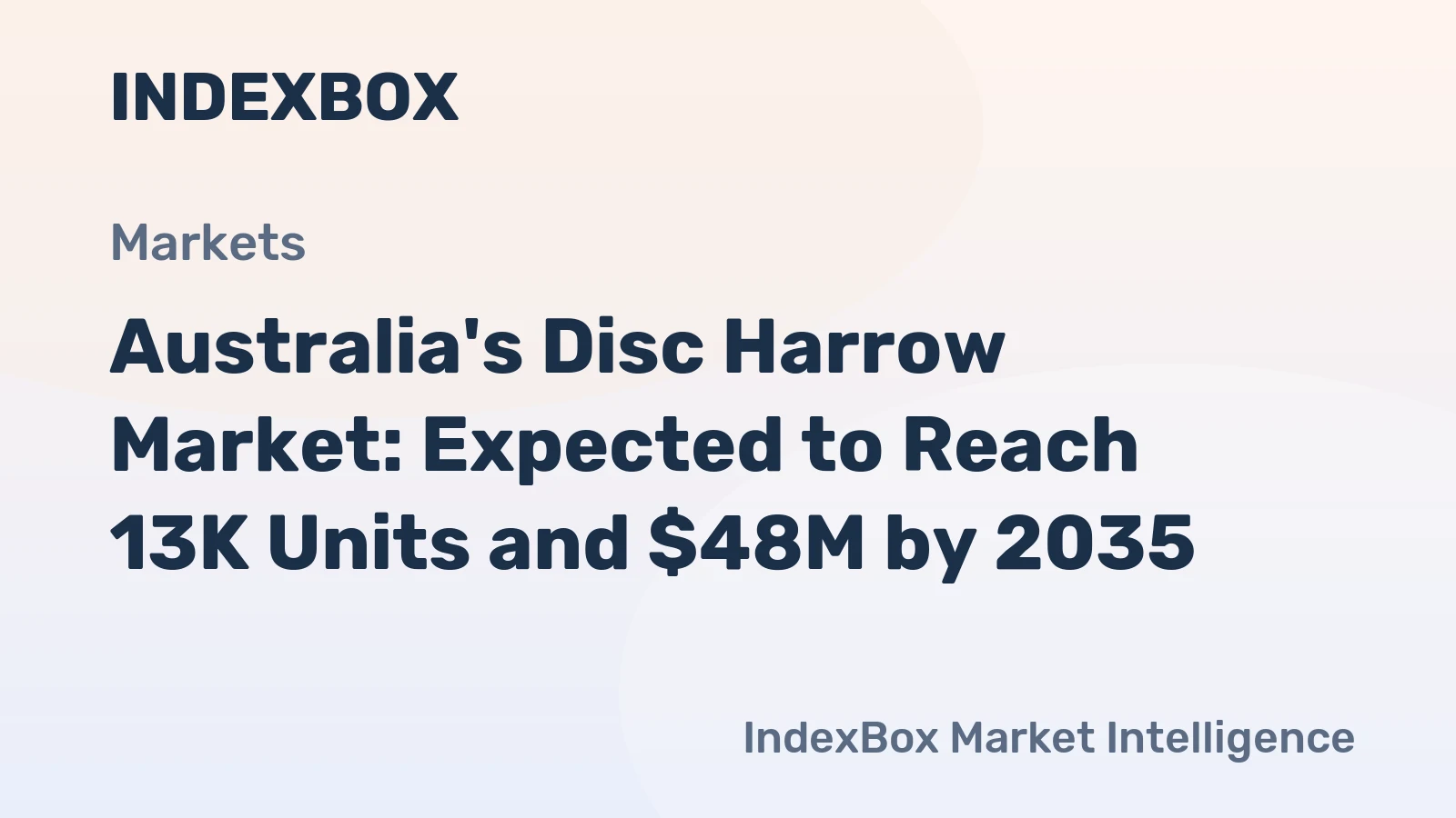 Australia's Disc Harrow Market: Expected to Reach 13K Units and $48M by 2035