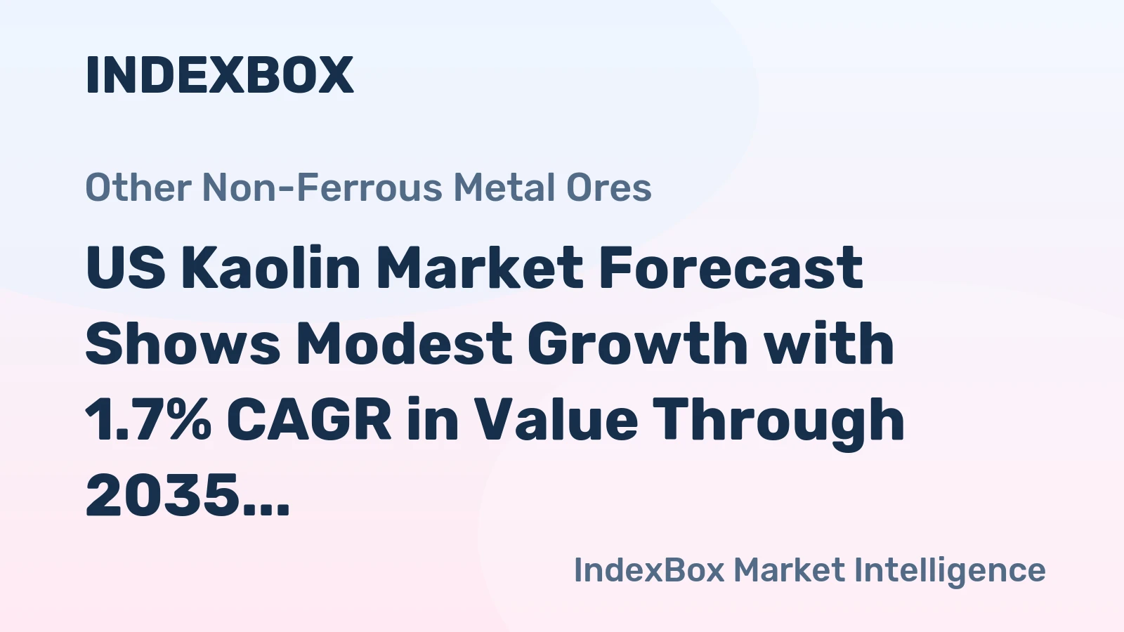 US Kaolin Market Forecast Shows Modest Growth with 1.7% CAGR in Value Through 2035