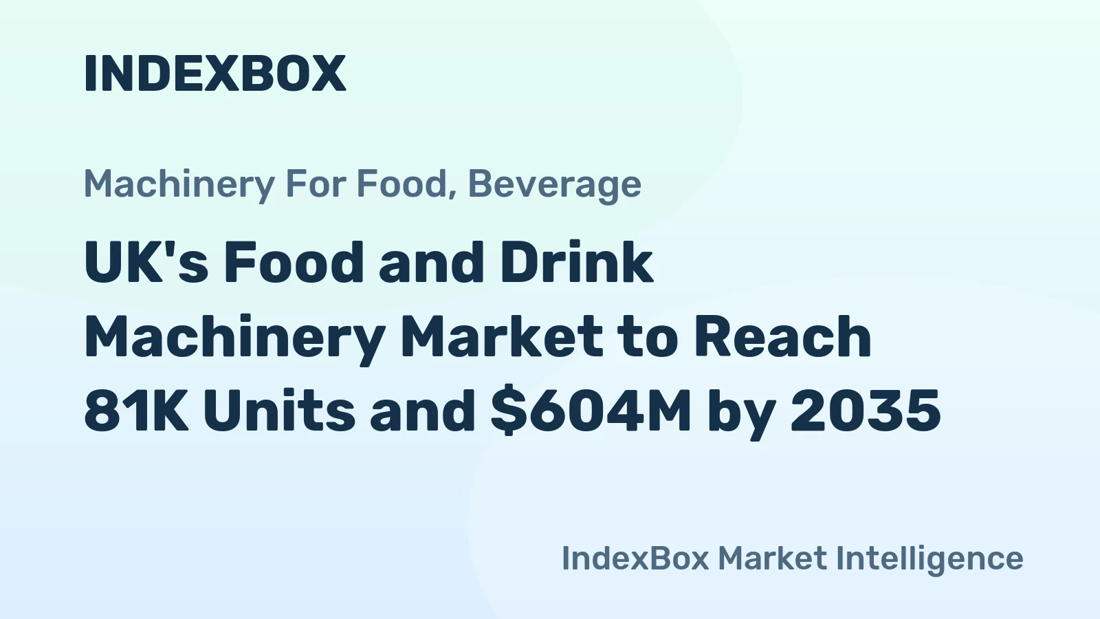 UK's Food and Drink Machinery Market to Reach 81K Units and $604M by 2035