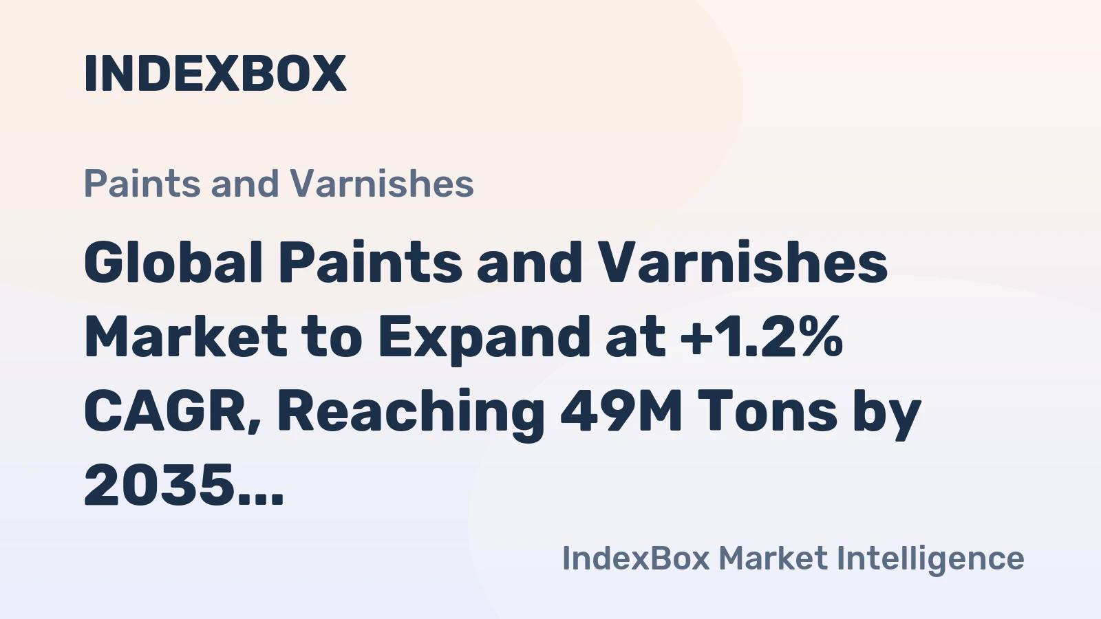 Global Paints and Varnishes Market to Expand at +1.2% CAGR, Reaching 49M Tons by 2035