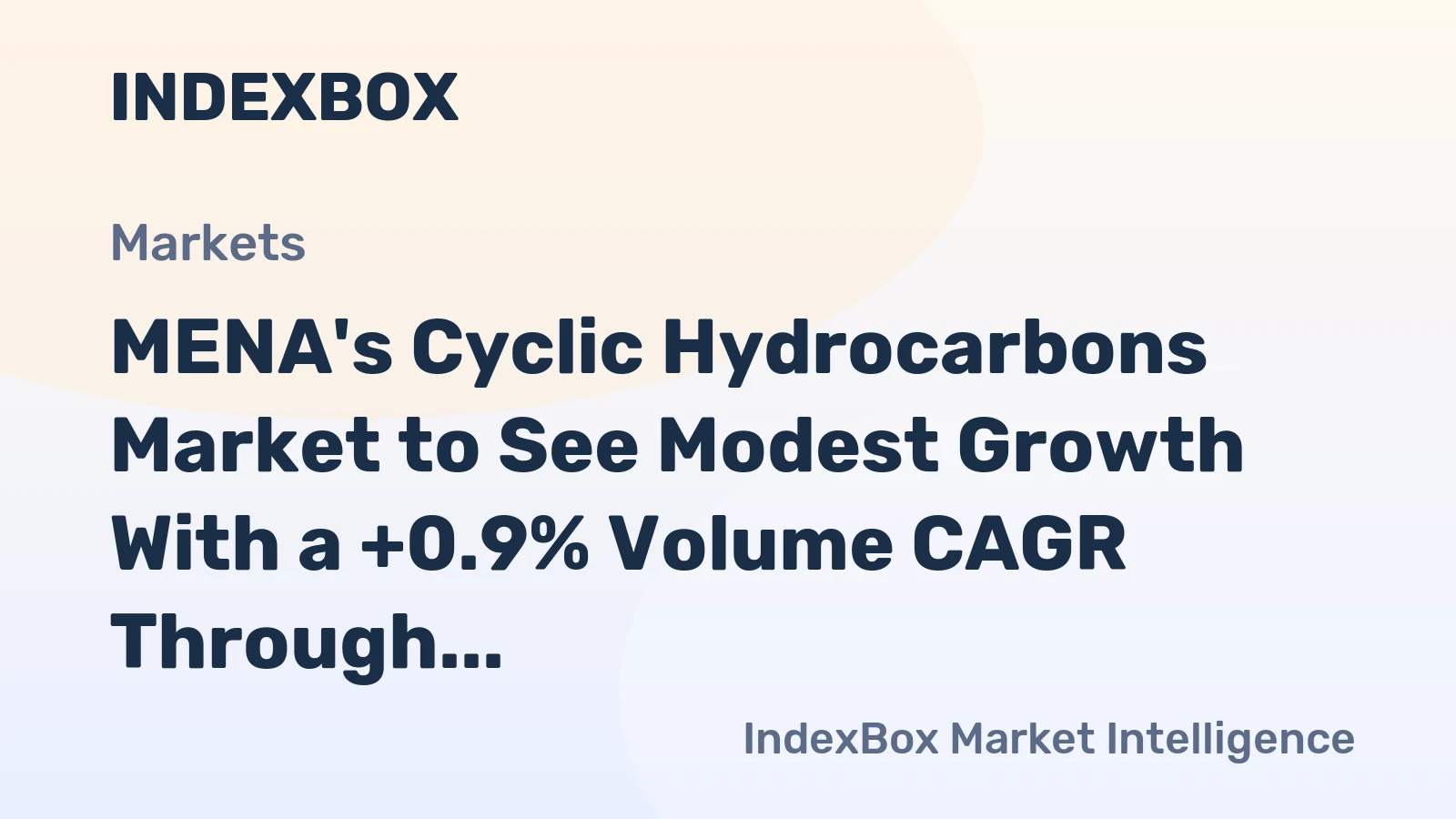 MENA's Cyclic Hydrocarbons Market to See Modest Growth With a +0.9% Volume CAGR Through 2035