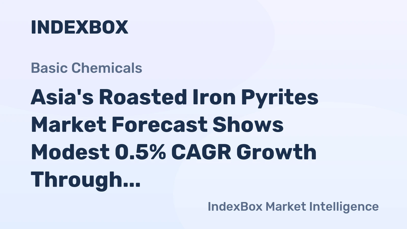 Asia's Roasted Iron Pyrites Market Forecast Shows Modest 0.5% CAGR Growth Through 2035