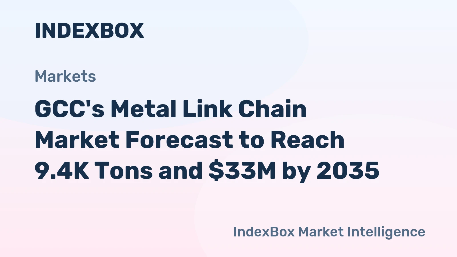 GCC's Metal Link Chain Market Forecast to Reach 9.4K Tons and $33M by 2035