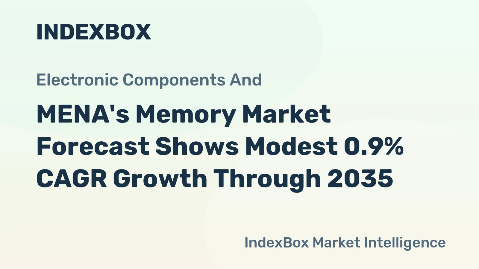 MENA's Memory Market Forecast Shows Modest 0.9% CAGR Growth Through 2035