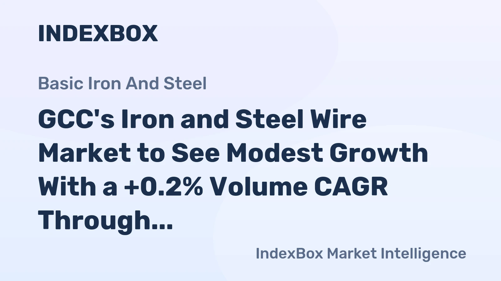GCC's Iron and Steel Wire Market to See Modest Growth With a +0.2% Volume CAGR Through 2035