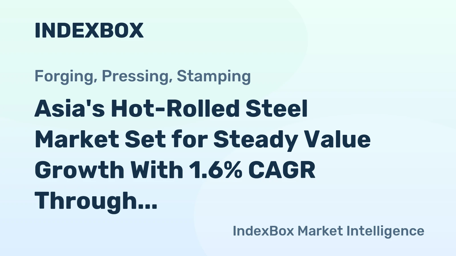 Asia's Hot-Rolled Steel Market Set for Steady Value Growth With 1.6% CAGR Through 2035