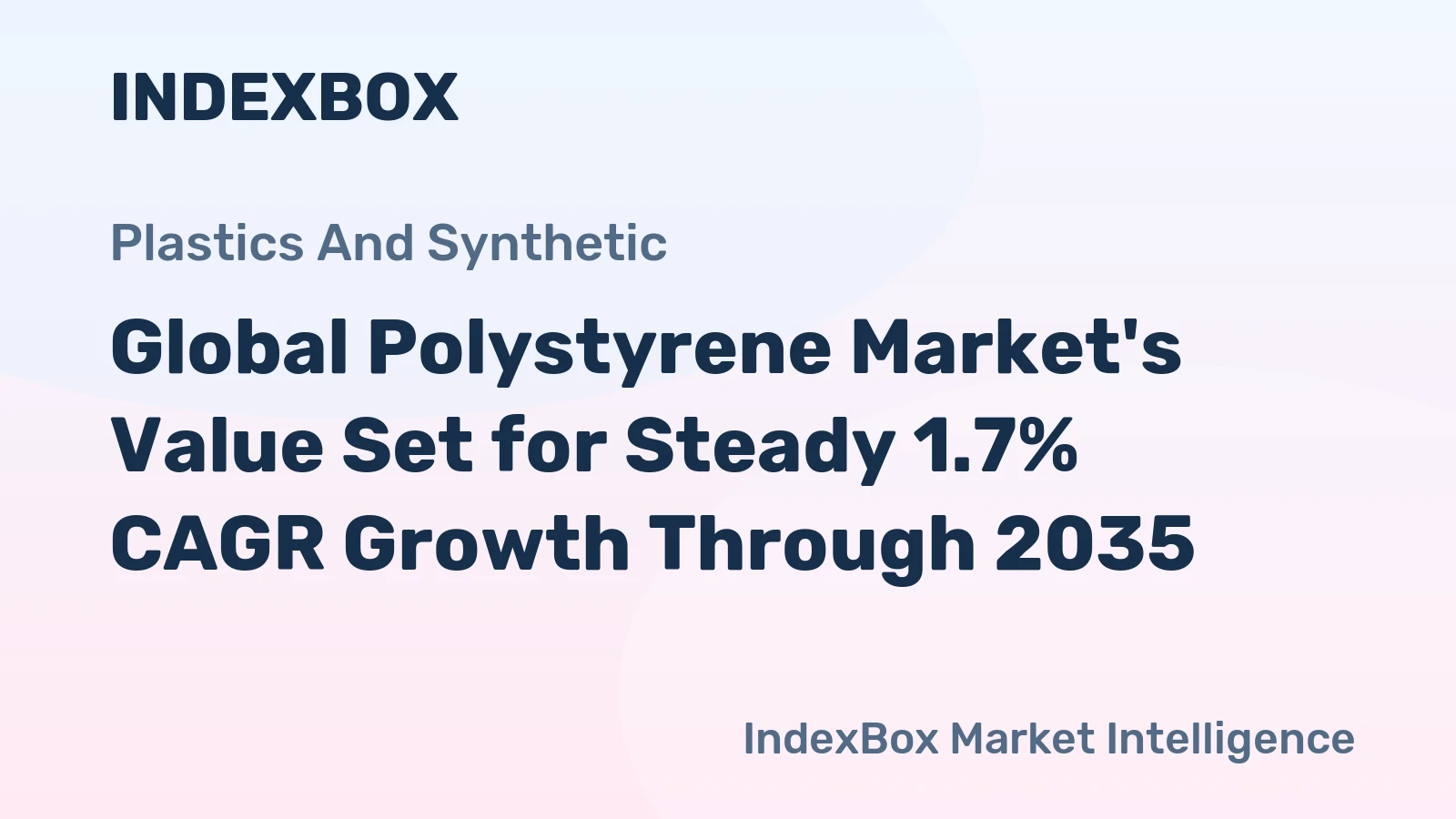 Global Polystyrene Market's Value Set for Steady 1.7% CAGR Growth Through 2035