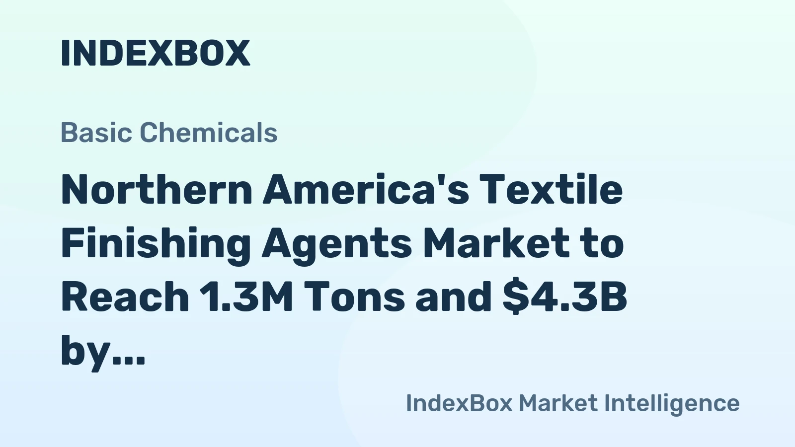 Northern America's Textile Finishing Agents Market to Reach 1.3M Tons and $4.3B by 2035