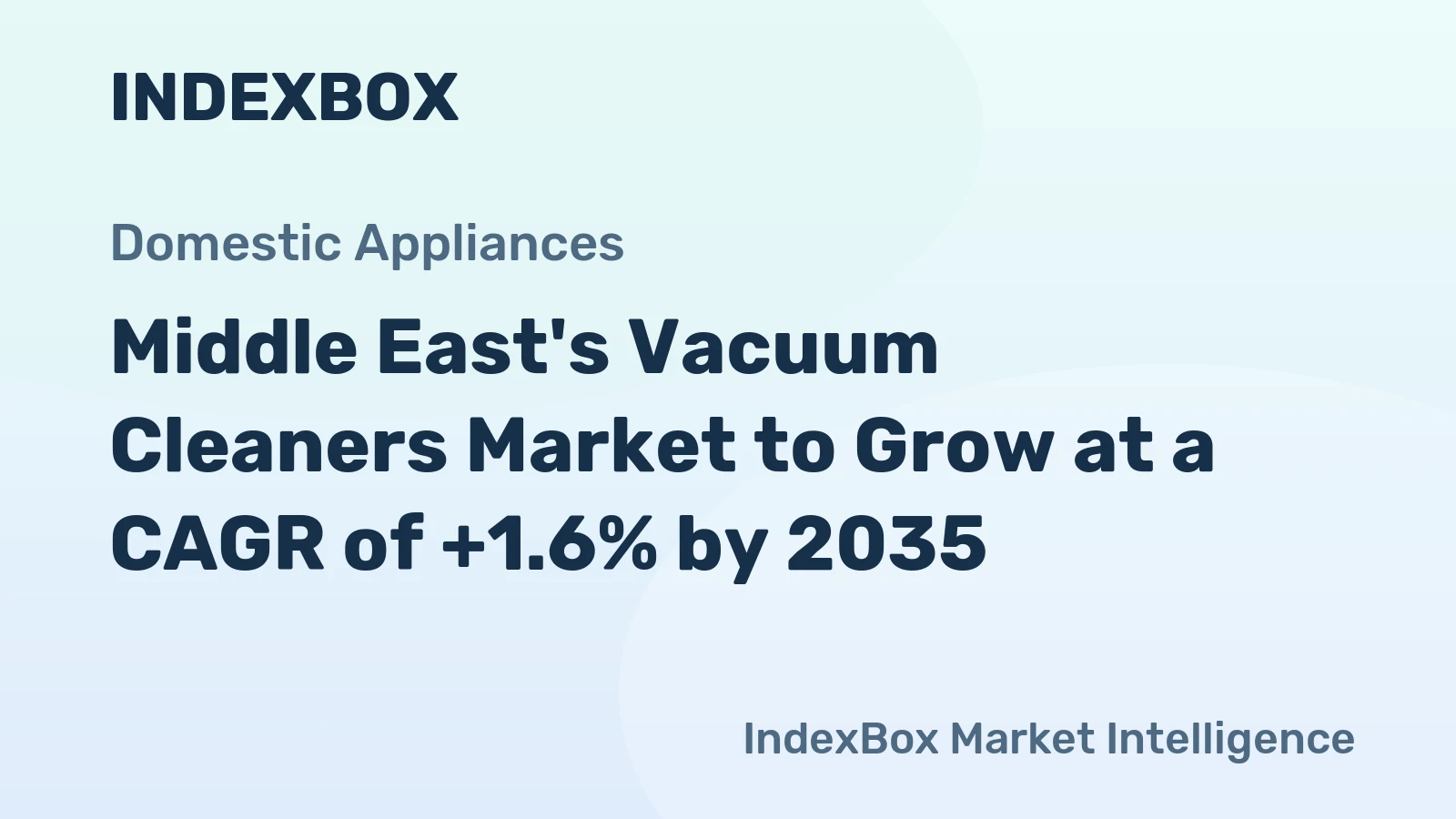 Middle East's Vacuum Cleaners Market to Grow at a CAGR of +1.6% by 2035