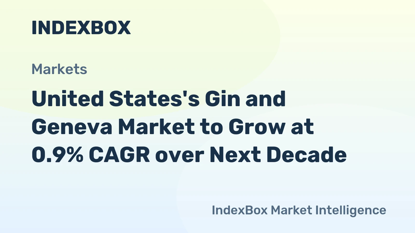 United States's Gin and Geneva Market to Grow at 0.9% CAGR over Next Decade
