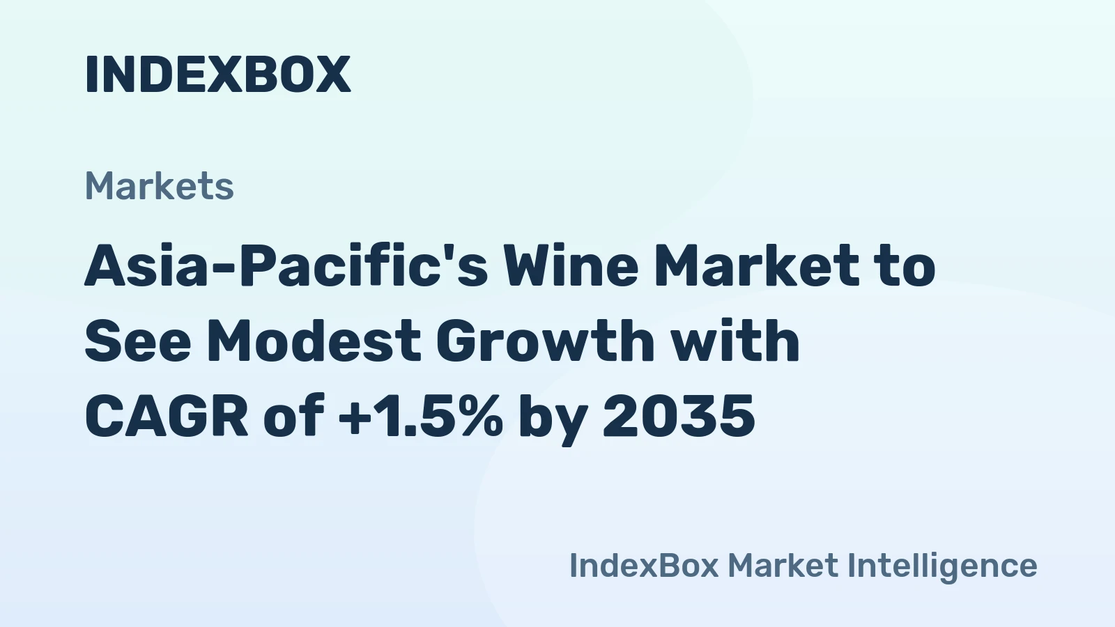 Asia-Pacific's Wine Market to See Modest Growth with CAGR of +1.5% by 2035