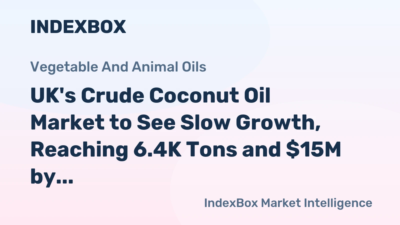 UK's Crude Coconut Oil Market to See Slow Growth, Reaching 6.4K Tons and $15M by 2035