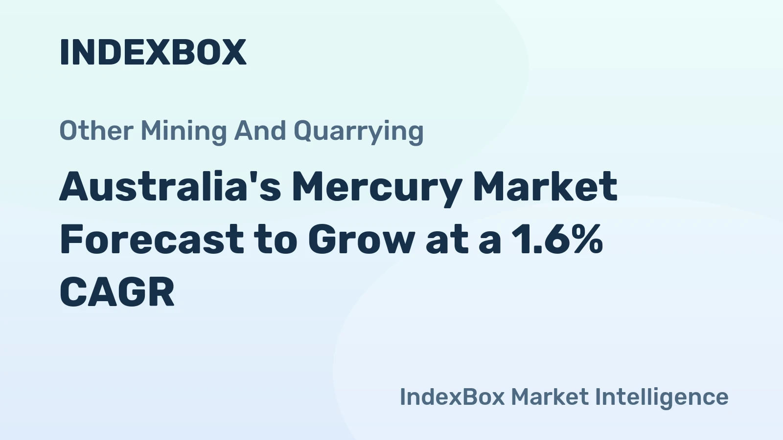 Australia's Mercury Market Forecast to Grow at a 1.6% CAGR