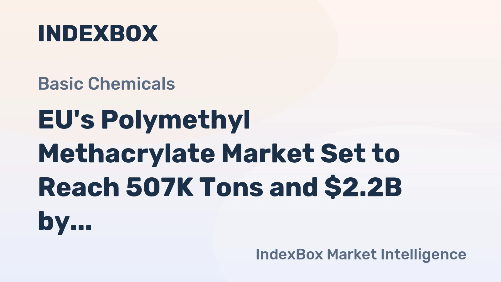 EU's Polymethyl Methacrylate Market Set to Reach 507K Tons and $2.2B by 2035