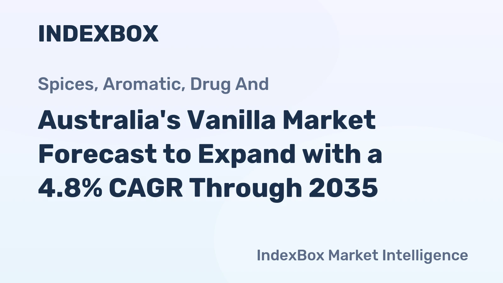 Australia's Vanilla Market Forecast to Expand with a 4.8% CAGR Through 2035