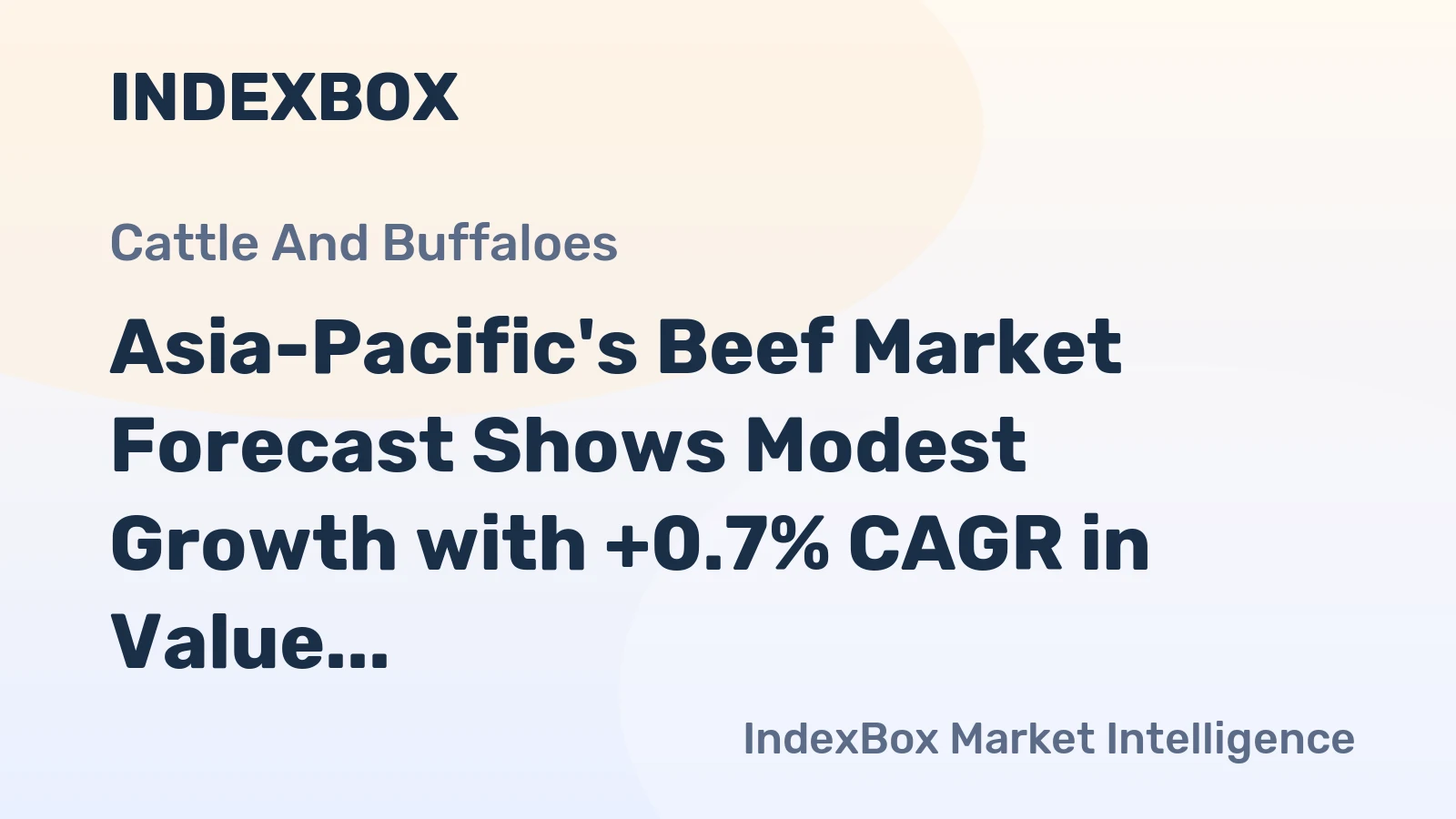 Asia-Pacific's Beef Market Forecast Shows Modest Growth with +0.7% CAGR in Value