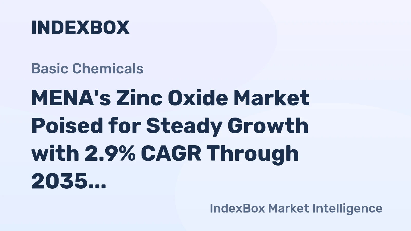 MENA's Zinc Oxide Market Poised for Steady Growth with 2.9% CAGR Through 2035