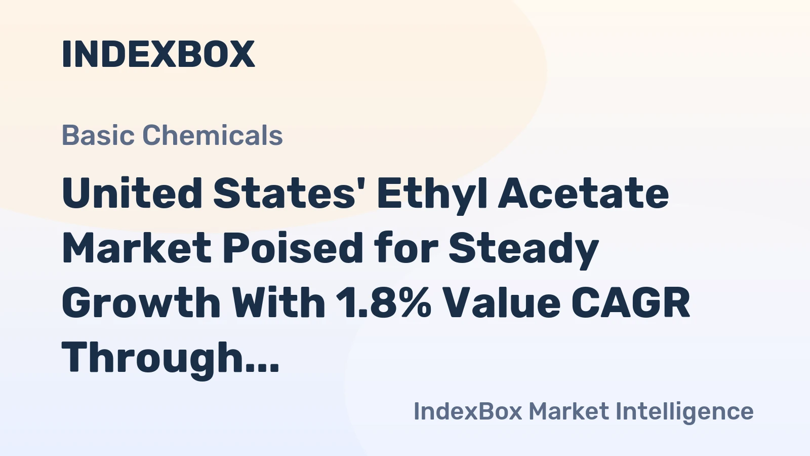 United States' Ethyl Acetate Market Poised for Steady Growth With 1.8% Value CAGR Through 2035