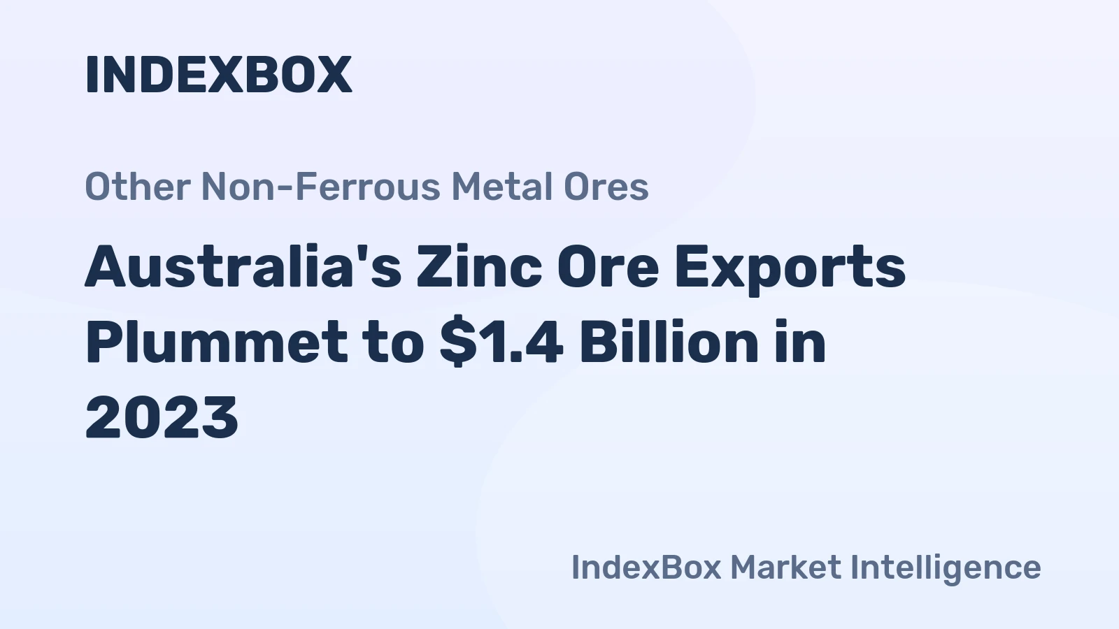 Australia's Zinc Ore Exports Plummet to $1.4 Billion in 2023