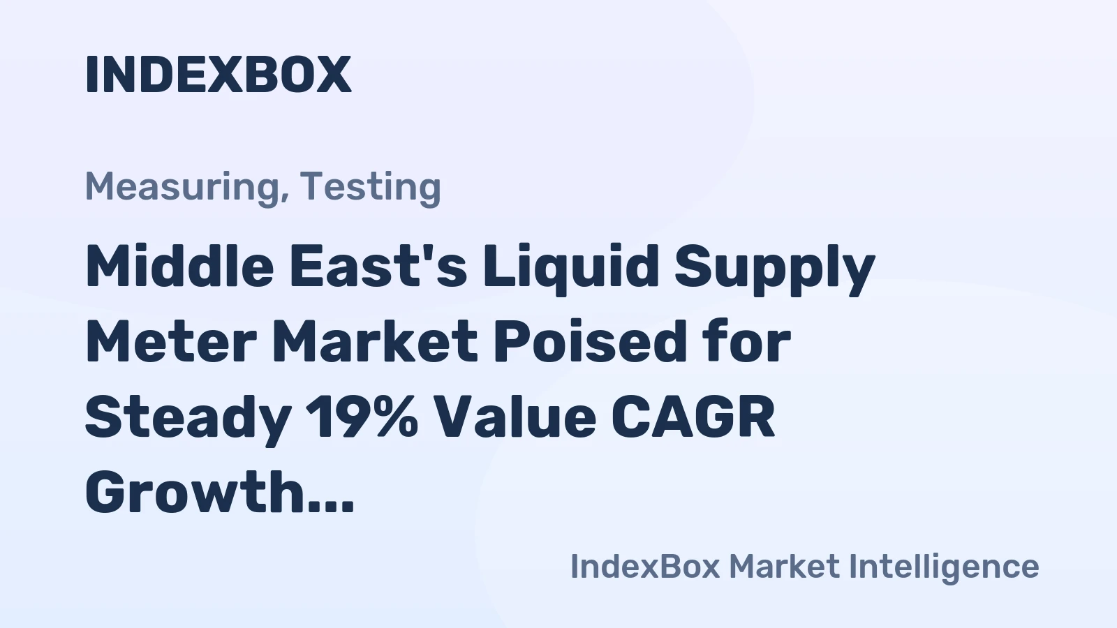 Middle East's Liquid Supply Meter Market Poised for Steady 19% Value CAGR Growth Through 2035