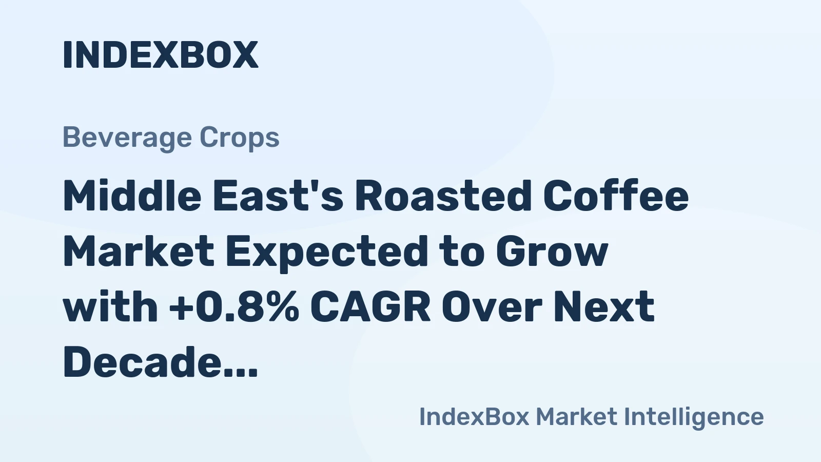 Middle East's Roasted Coffee Market Expected to Grow with +0.8% CAGR Over Next Decade