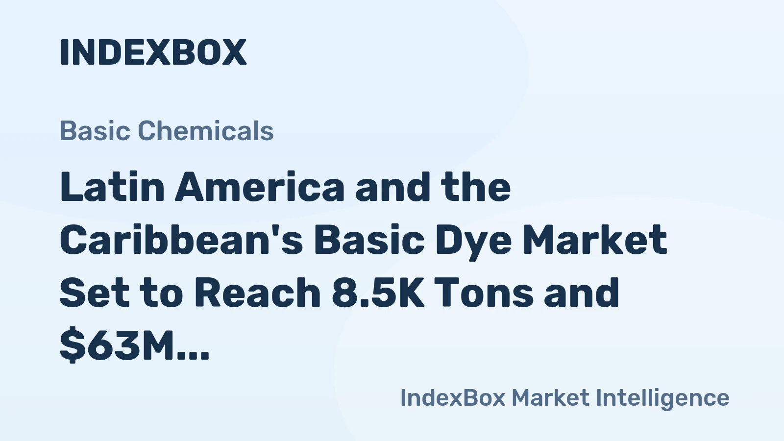 Latin America and the Caribbean's Basic Dye Market Set to Reach 8.5K Tons and $63M