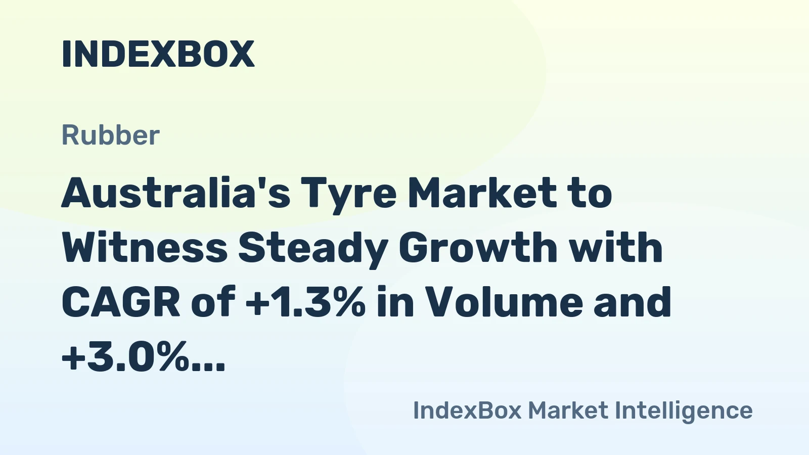 Australia's Tyre Market to Witness Steady Growth with CAGR of +1.3% in Volume and +3.0% in Value by 2035