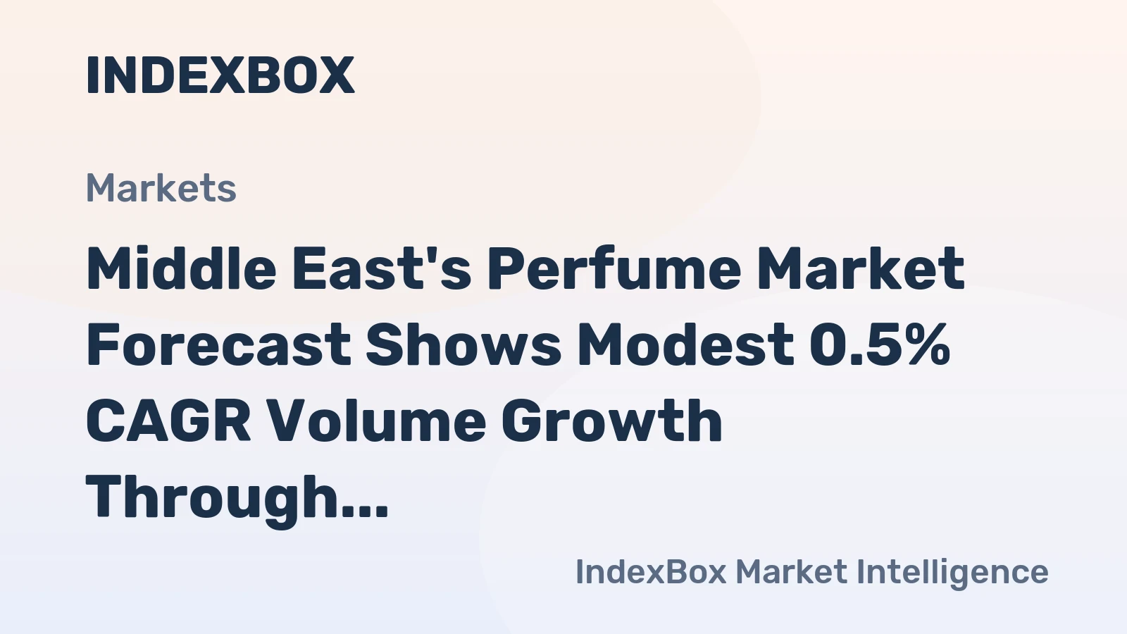 Middle East's Perfume Market Forecast Shows Modest 0.5% CAGR Volume Growth Through 2035