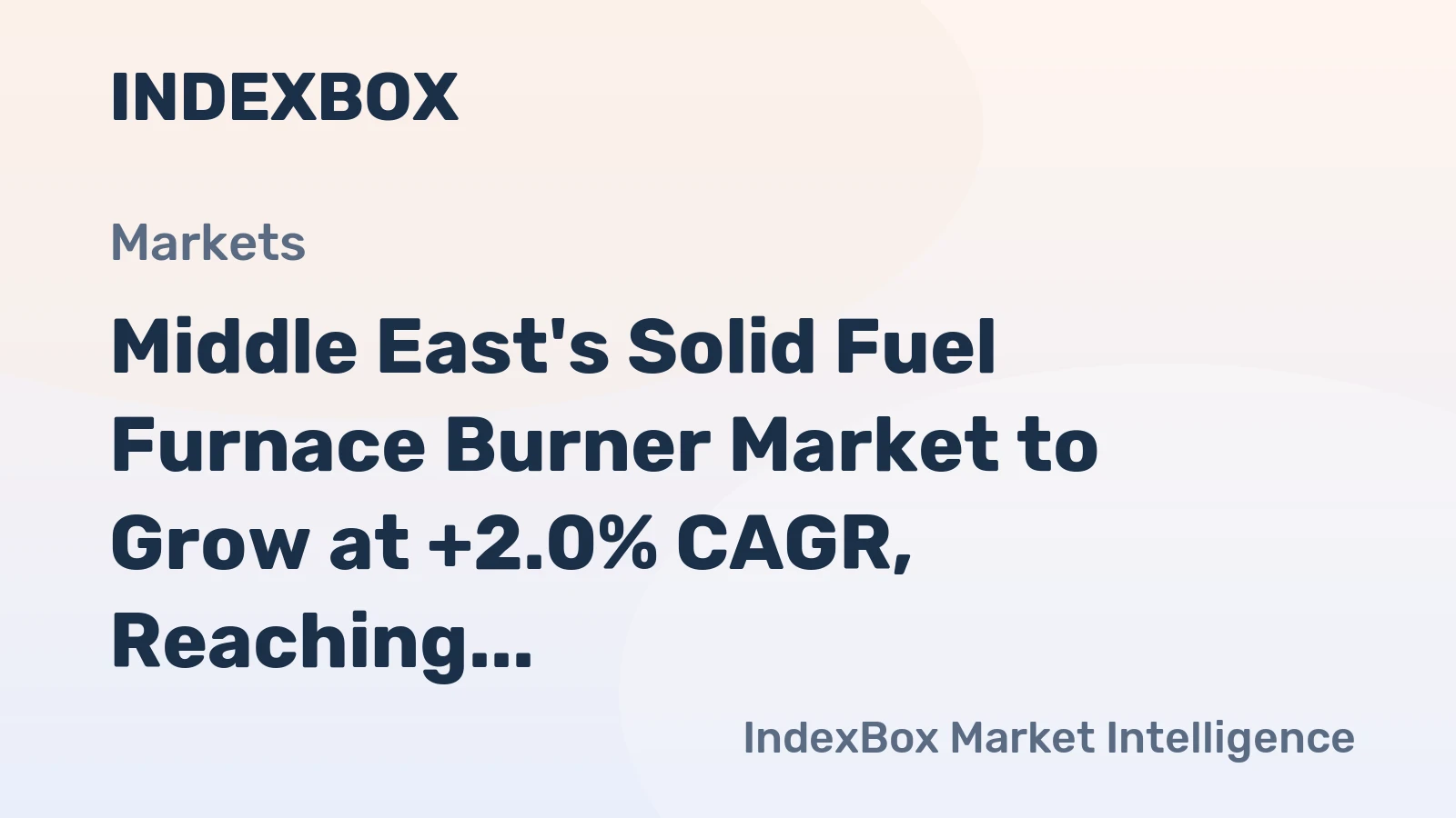 Middle East's Solid Fuel Furnace Burner Market to Grow at +2.0% CAGR, Reaching $63M by 2035