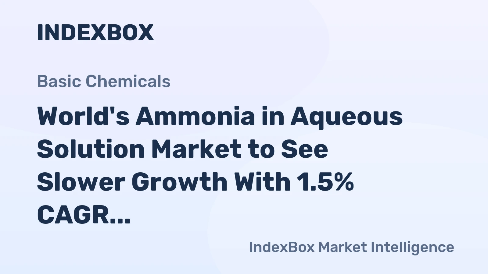 World's Ammonia in Aqueous Solution Market to See Slower Growth With 1.5% CAGR Through 2035