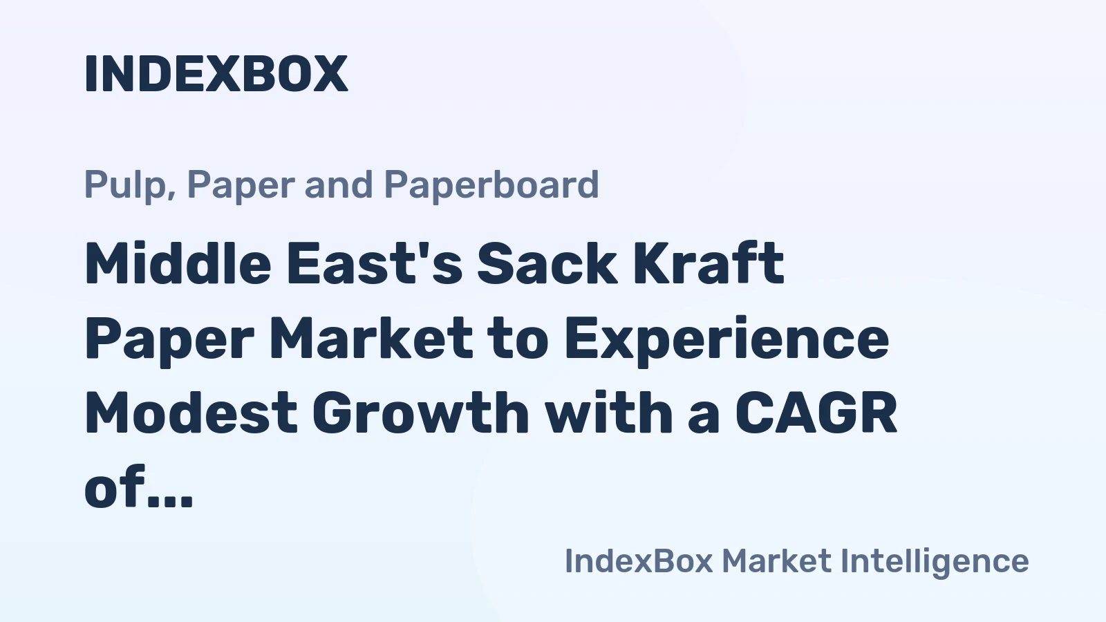 Middle East's Sack Kraft Paper Market to Experience Modest Growth with a CAGR of +0.8% through 2035
