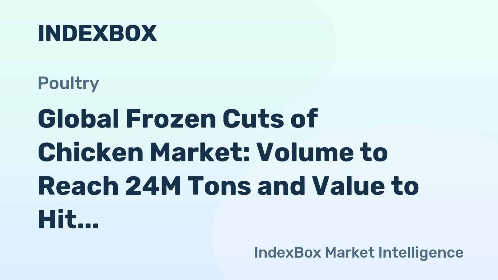 Global Frozen Cuts of Chicken Market: Volume to Reach 24M Tons and Value to Hit $42.1B by 2035
